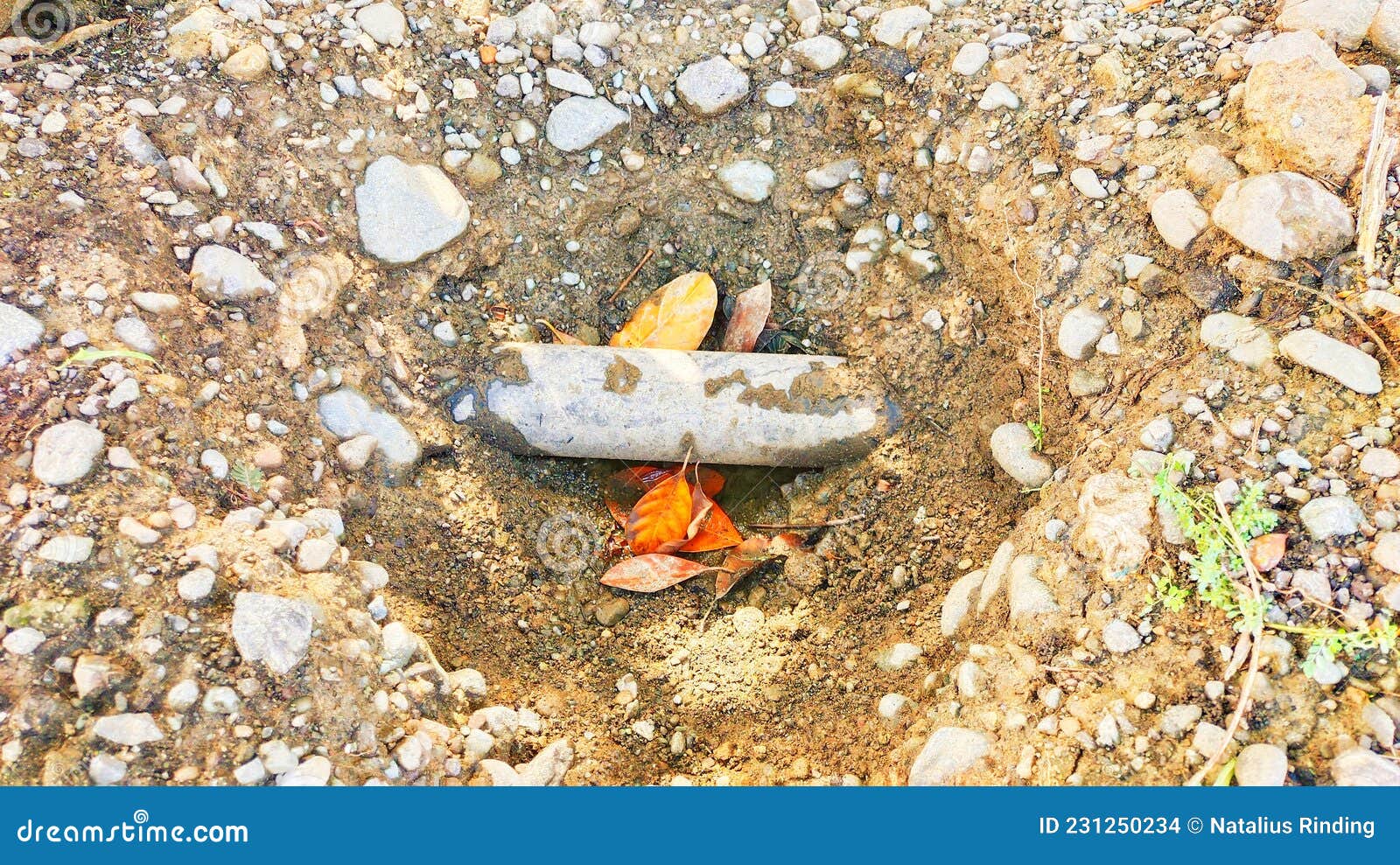 How To Run Underground Cable Under A Pathway. Royalty-Free Stock Photo ...