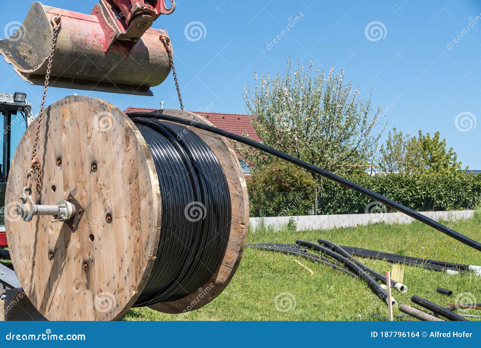 Underground Cable for Power Grid Stock Photo - Image of line, mains ...