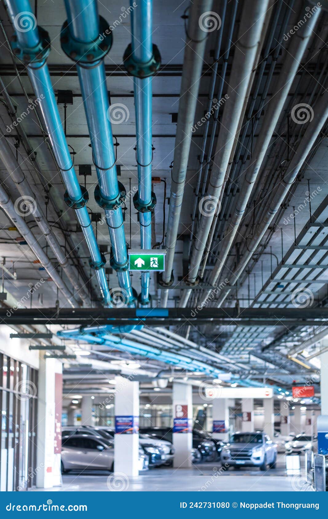 Underground car parking stock photo. Image of drive - 242731080