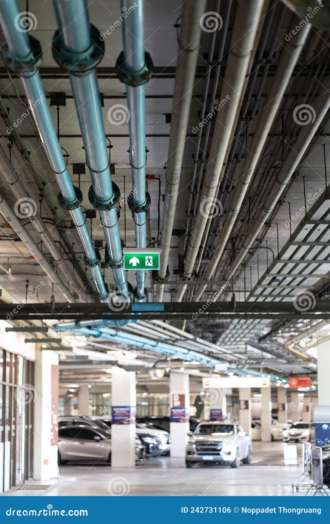 Underground car parking stock photo. Image of equipment - 242731106