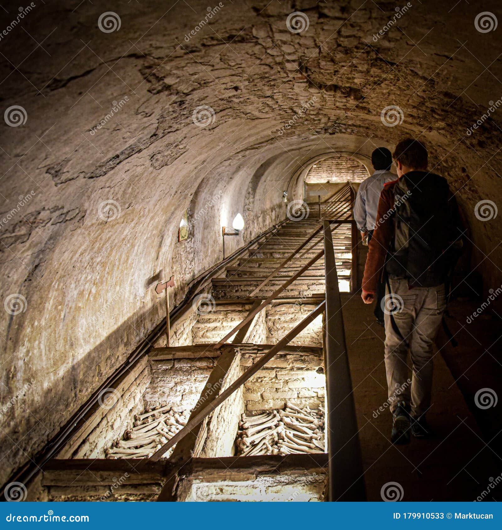 The Underground Catacombs of the San Francisco Convent. Lima, Peru ...
