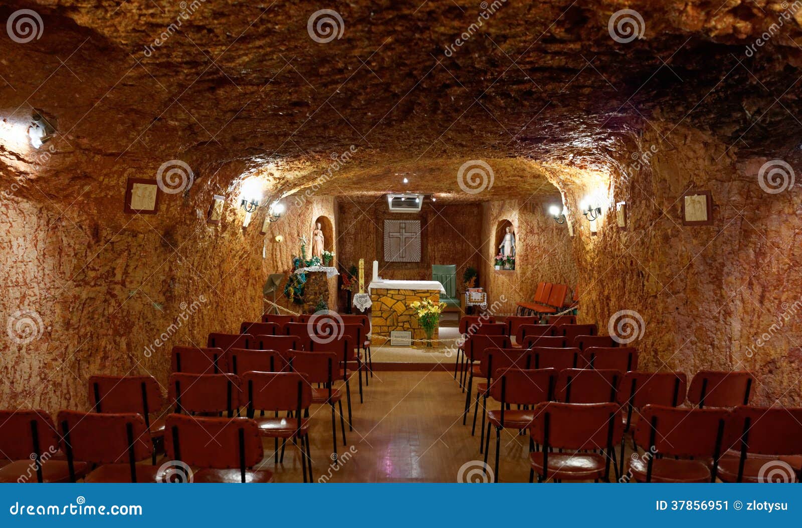 Underground Catholic Church in Coober Pedy Stock Image - Image of pedy ...
