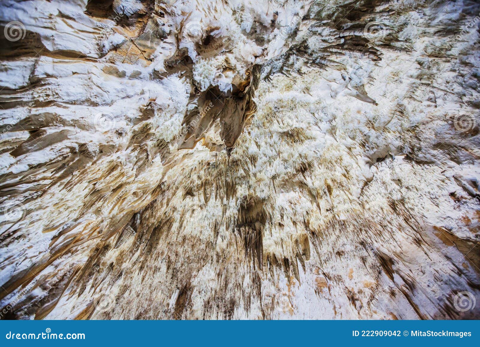 Underground Cave, Amazing Scene , View of Stalactites and Stalagmite ...