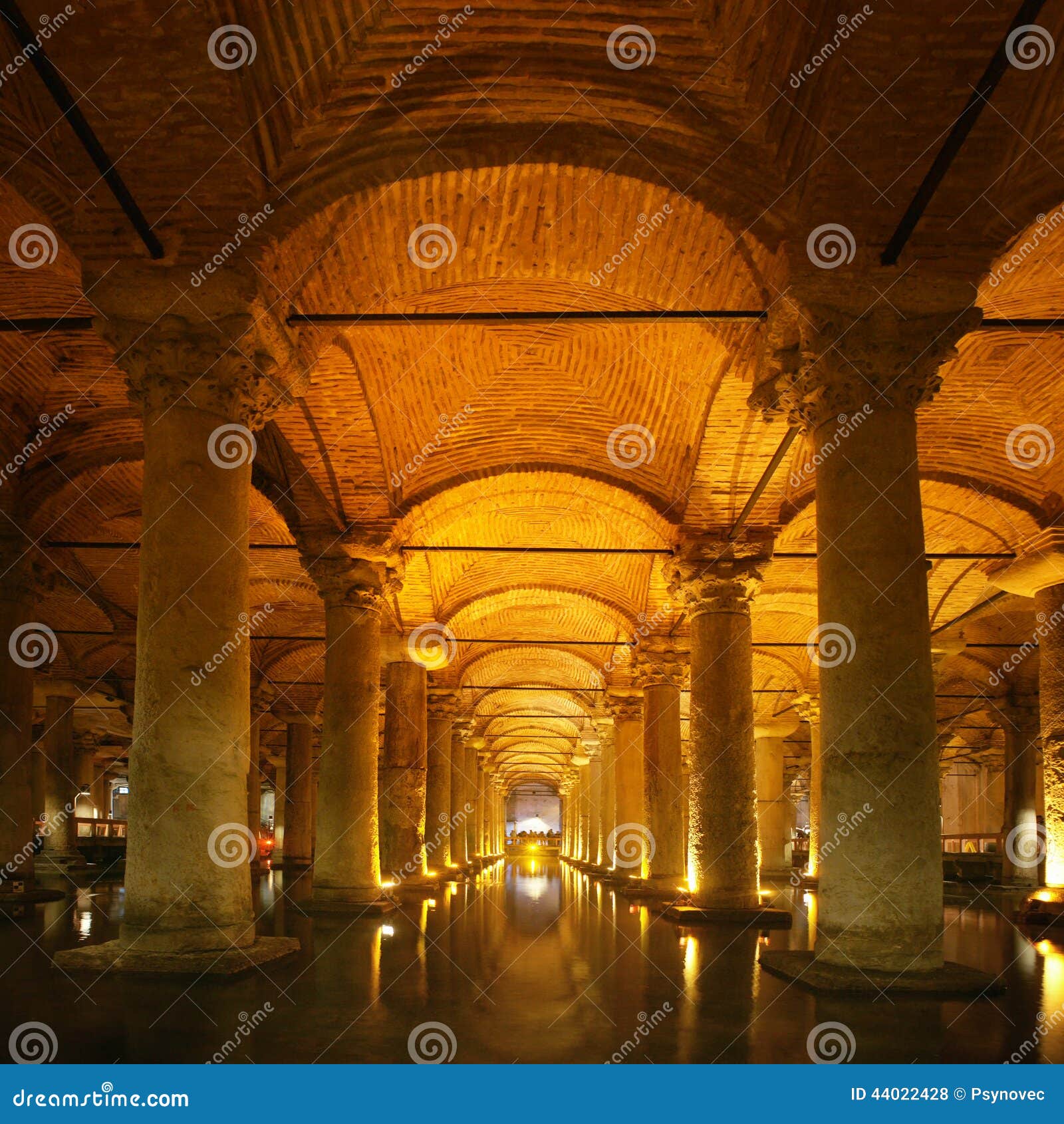 Underground Cistern in Istanbul Stock Photo - Image of stone, symmetry ...