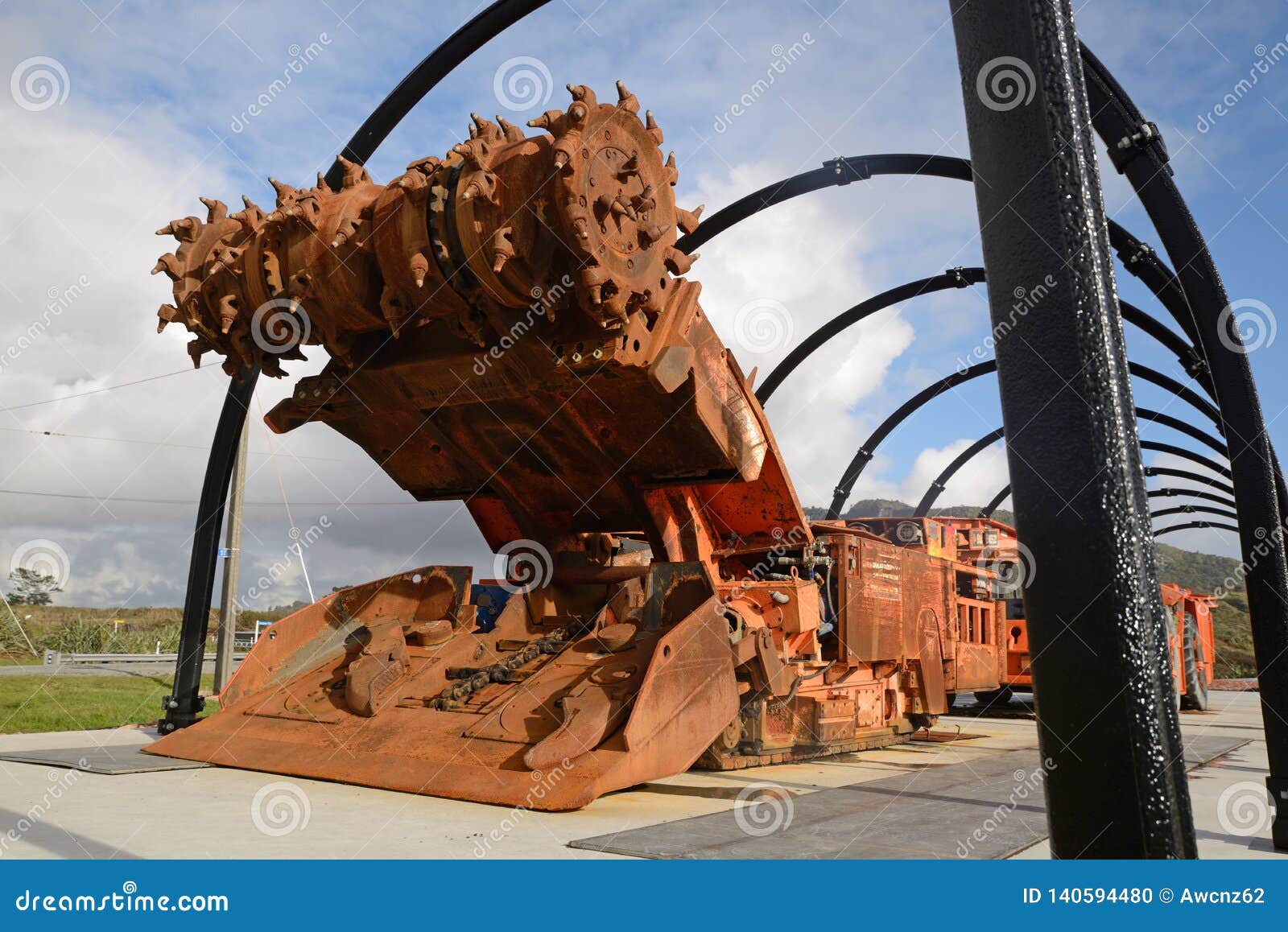 Underground Coal Mining Machine on Display Stock Photo - Image of ...
