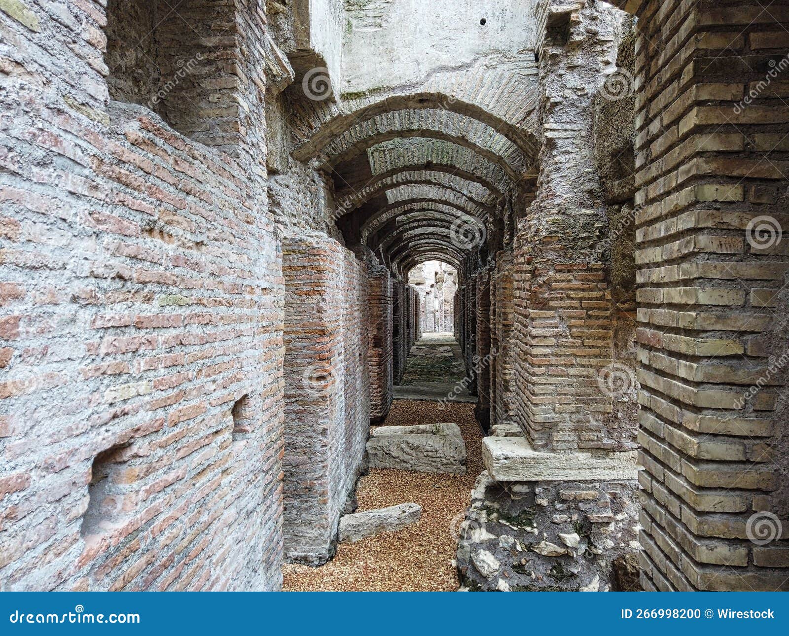Underground at the Colosseum in Rome, Italy Stock Photo - Image of ...