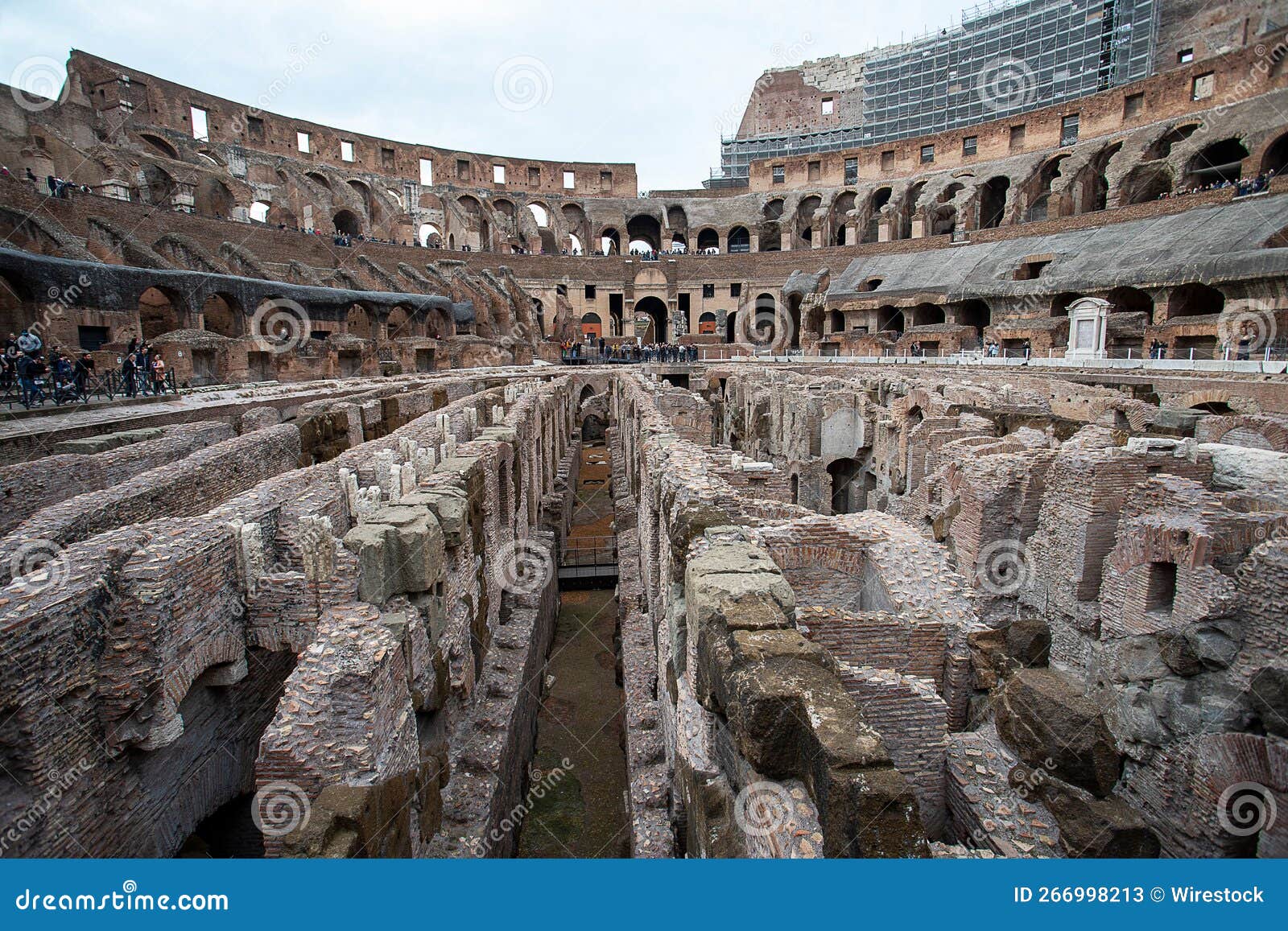 Underground at the Colosseum in Rome, Italy Stock Image - Image of ...