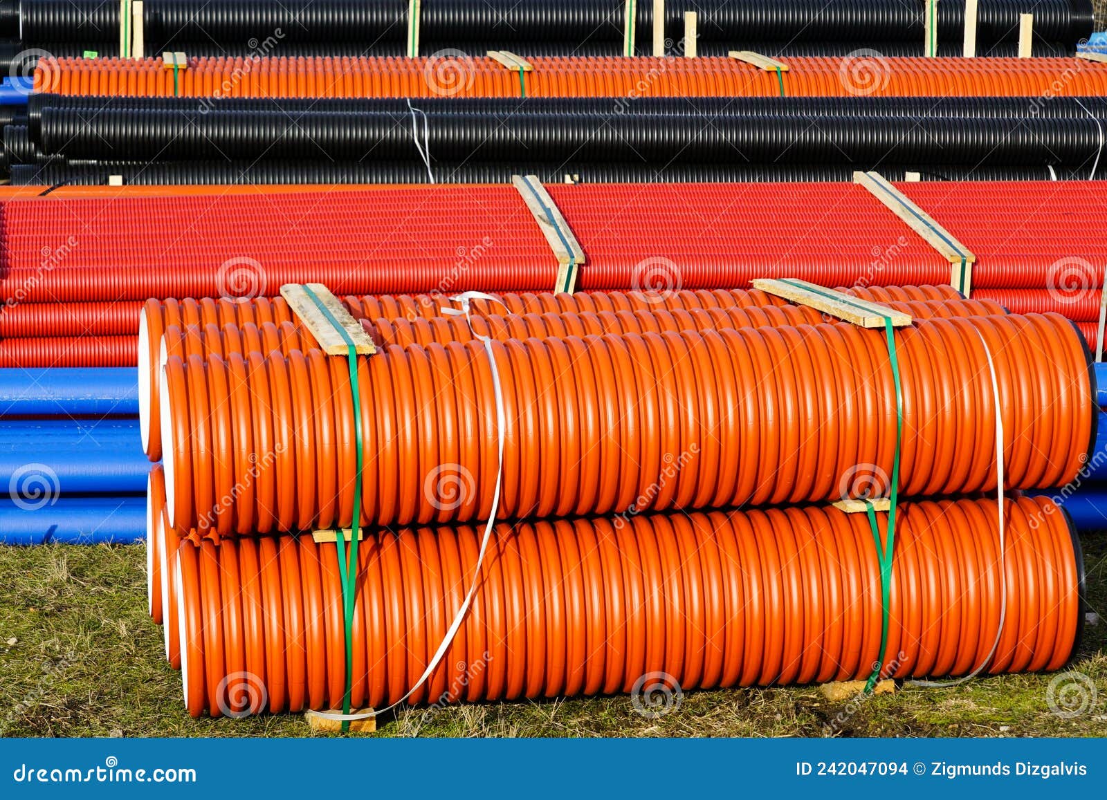 Underground Communication Plastic Pipes of Different Colors and ...