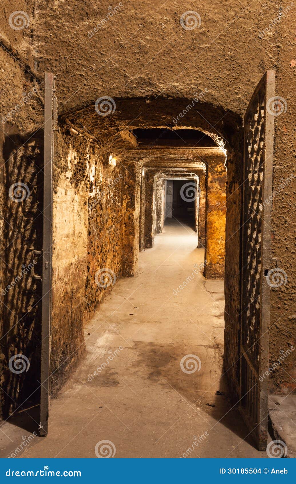 Corridor of an Old Wine Cellar Stock Photo - Image of corridor, cellar ...