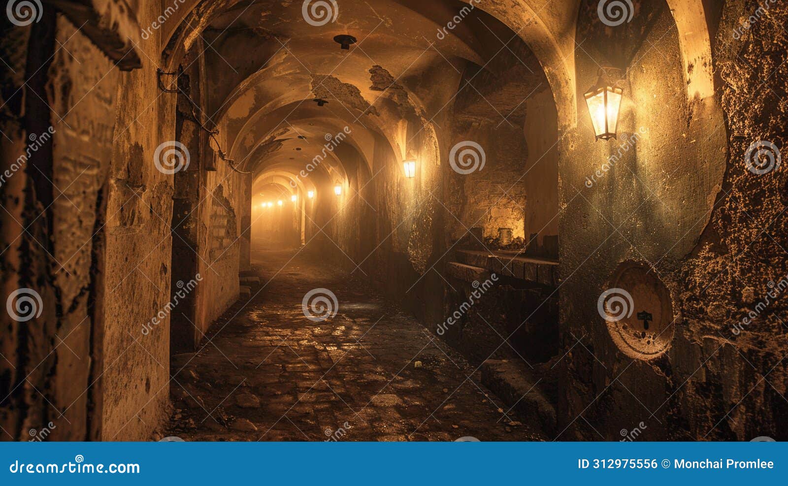 Underground Crypts, Dim Torchlight, Narrow View, Hallowed Ground ...