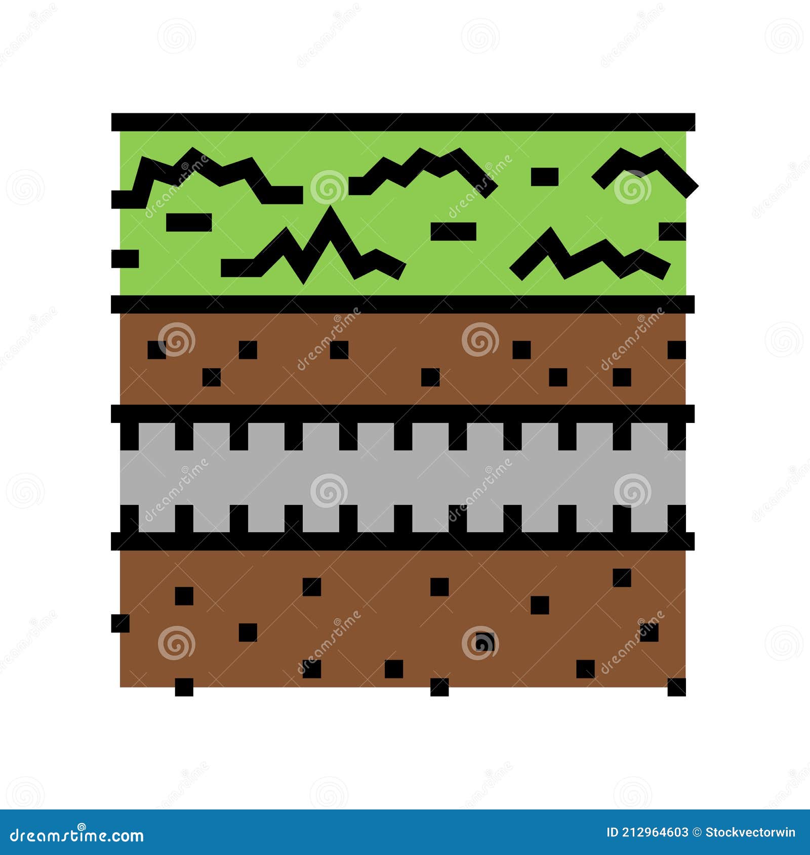 Underground Drainage System Color Icon Vector Illustration Stock Vector ...