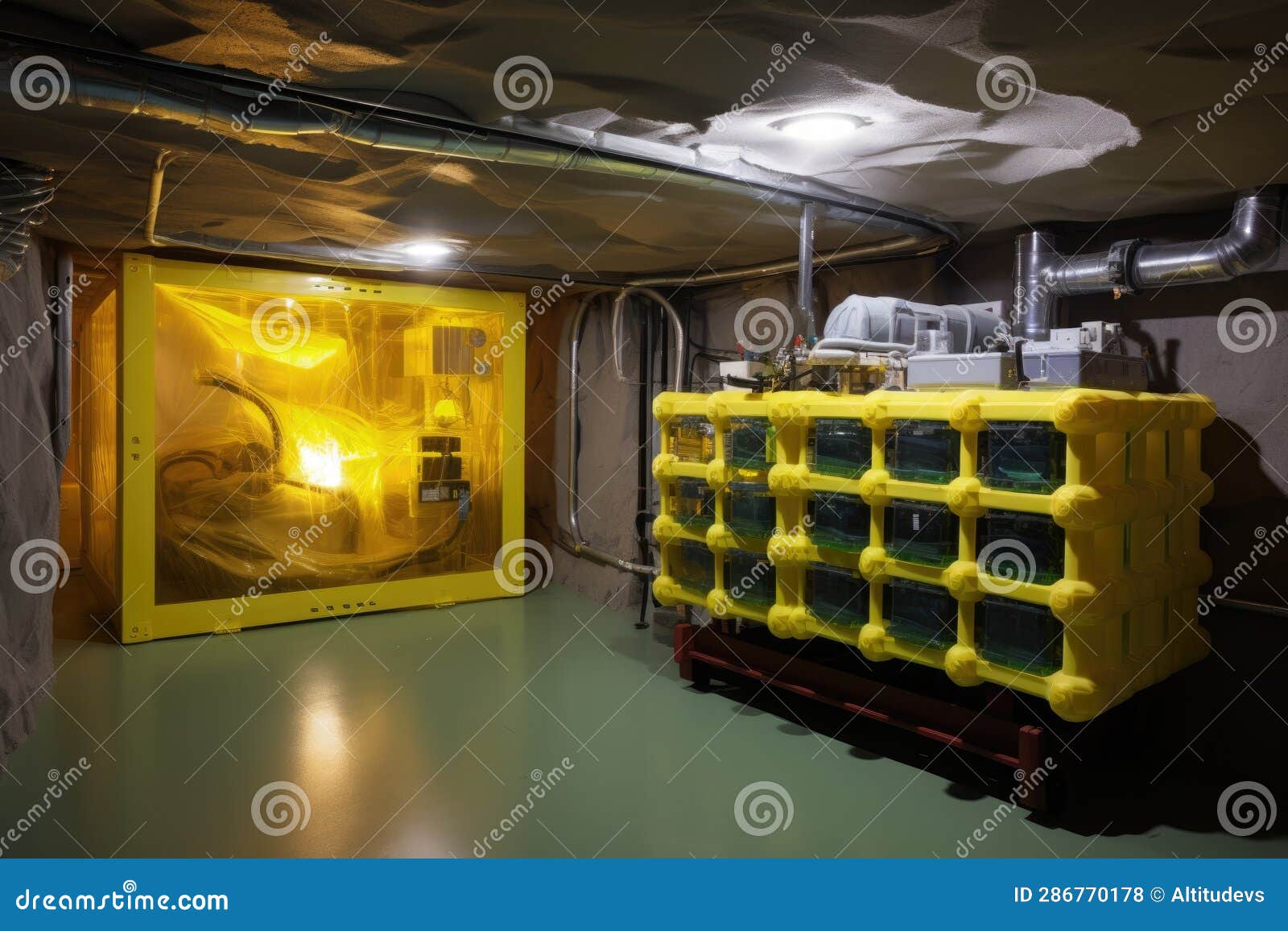Underground Energy Storage Unit Installation Stock Photo - Image of ...