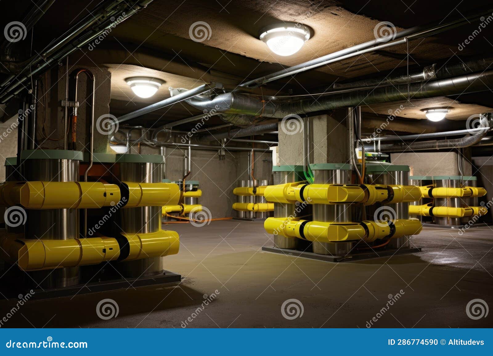 Underground Energy Storage Unit Installation Stock Photo - Image of ...
