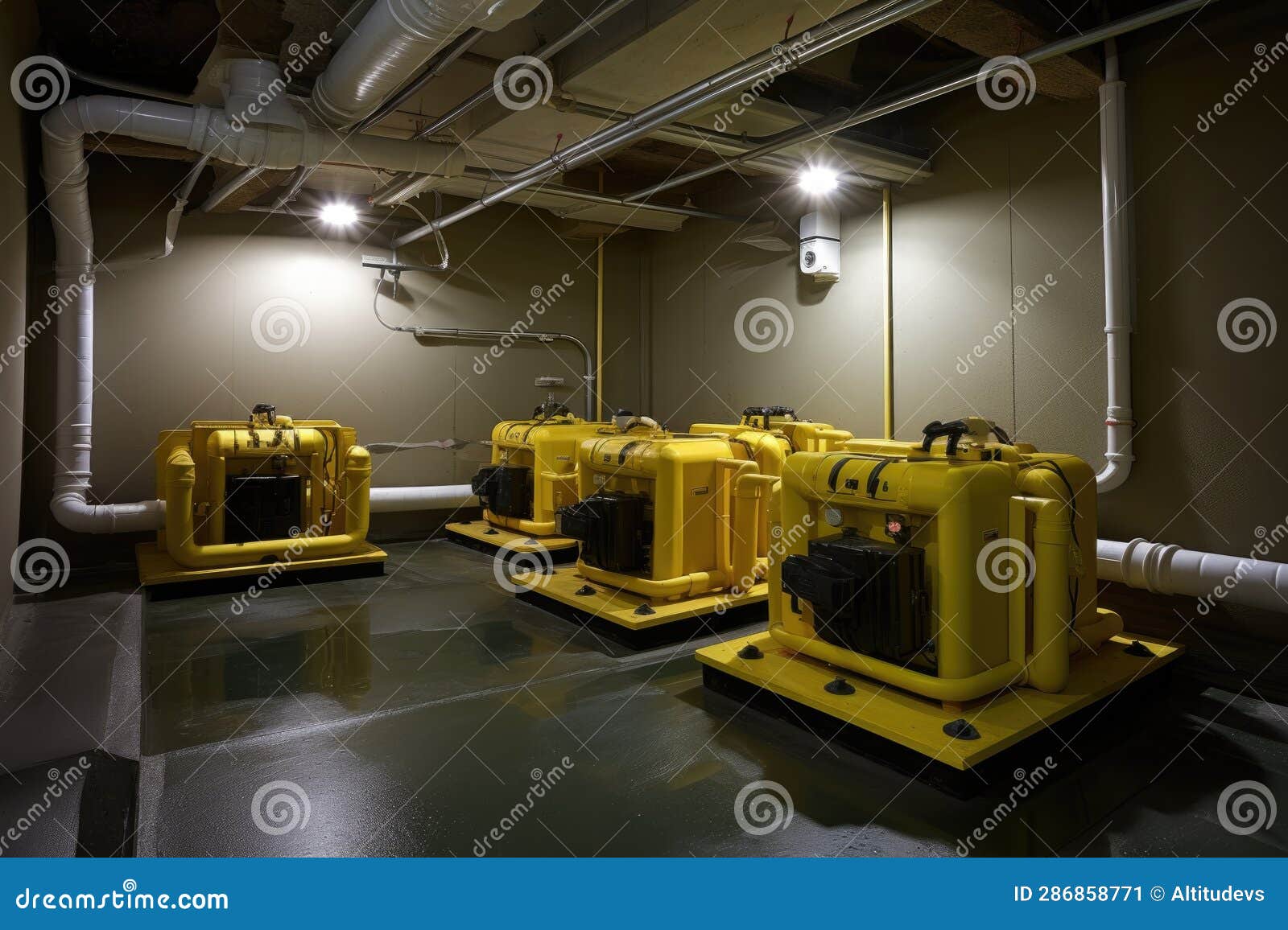 Underground Energy Storage Unit Installation Stock Image - Image of ...