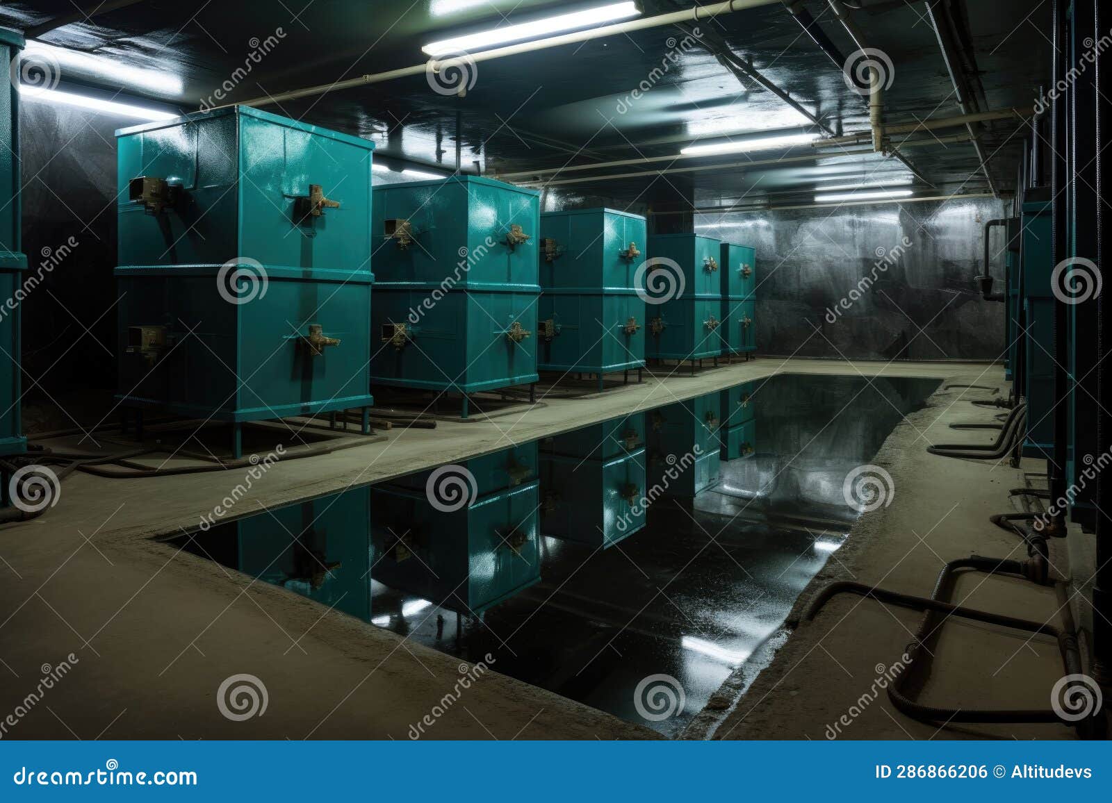 Underground Energy Storage Unit Installation Stock Illustration ...