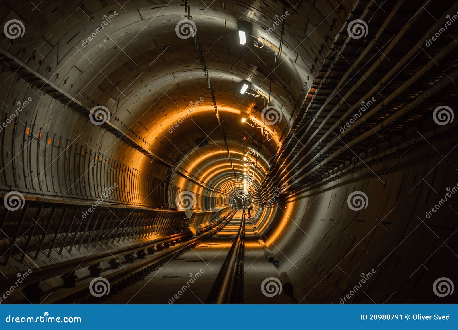 Underground Facility with a Big Tunnel Stock Image - Image of future ...