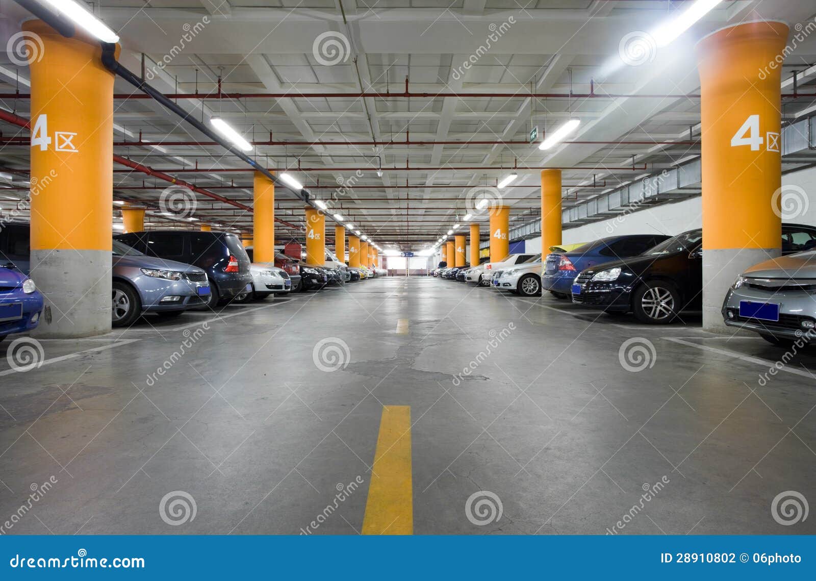 Underground garage stock photo. Image of indoors, scene - 28910802