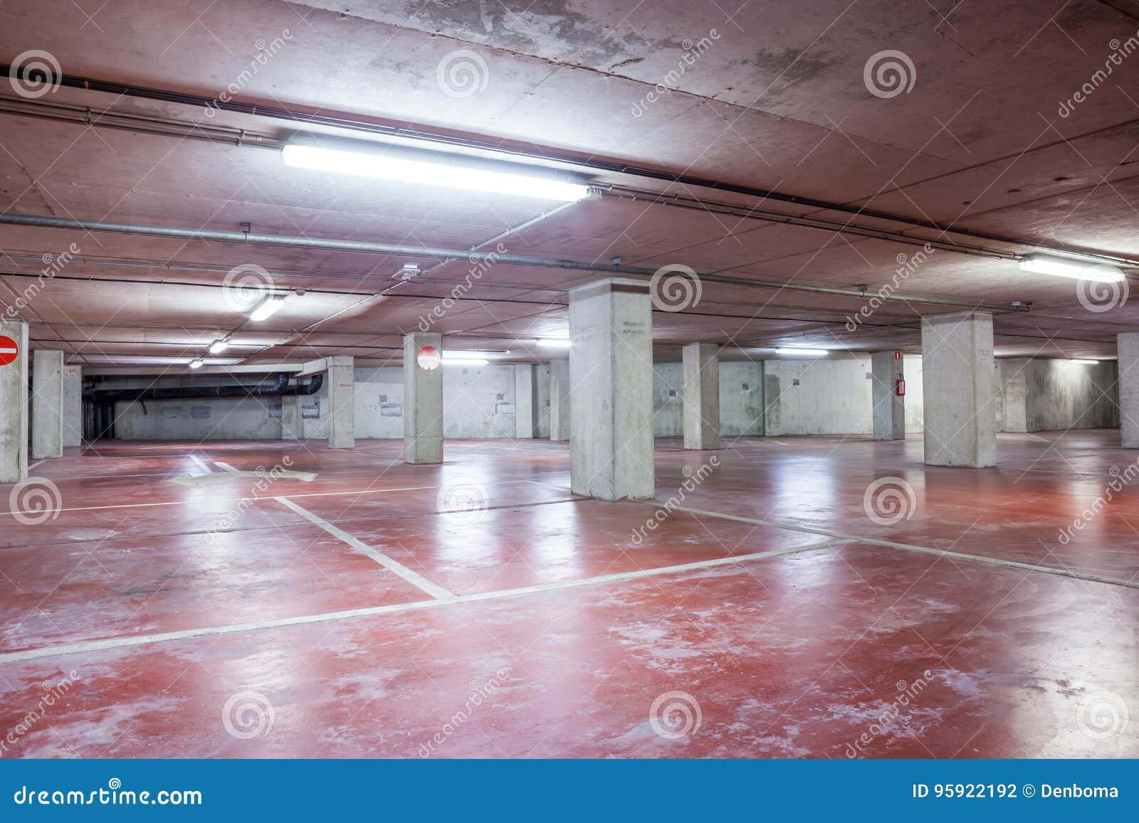 An Underground Garage from an Building Stock Photo - Image of mall ...