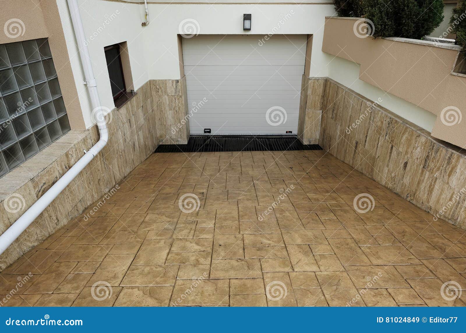 Underground garage stock image. Image of driveway, door - 81024849