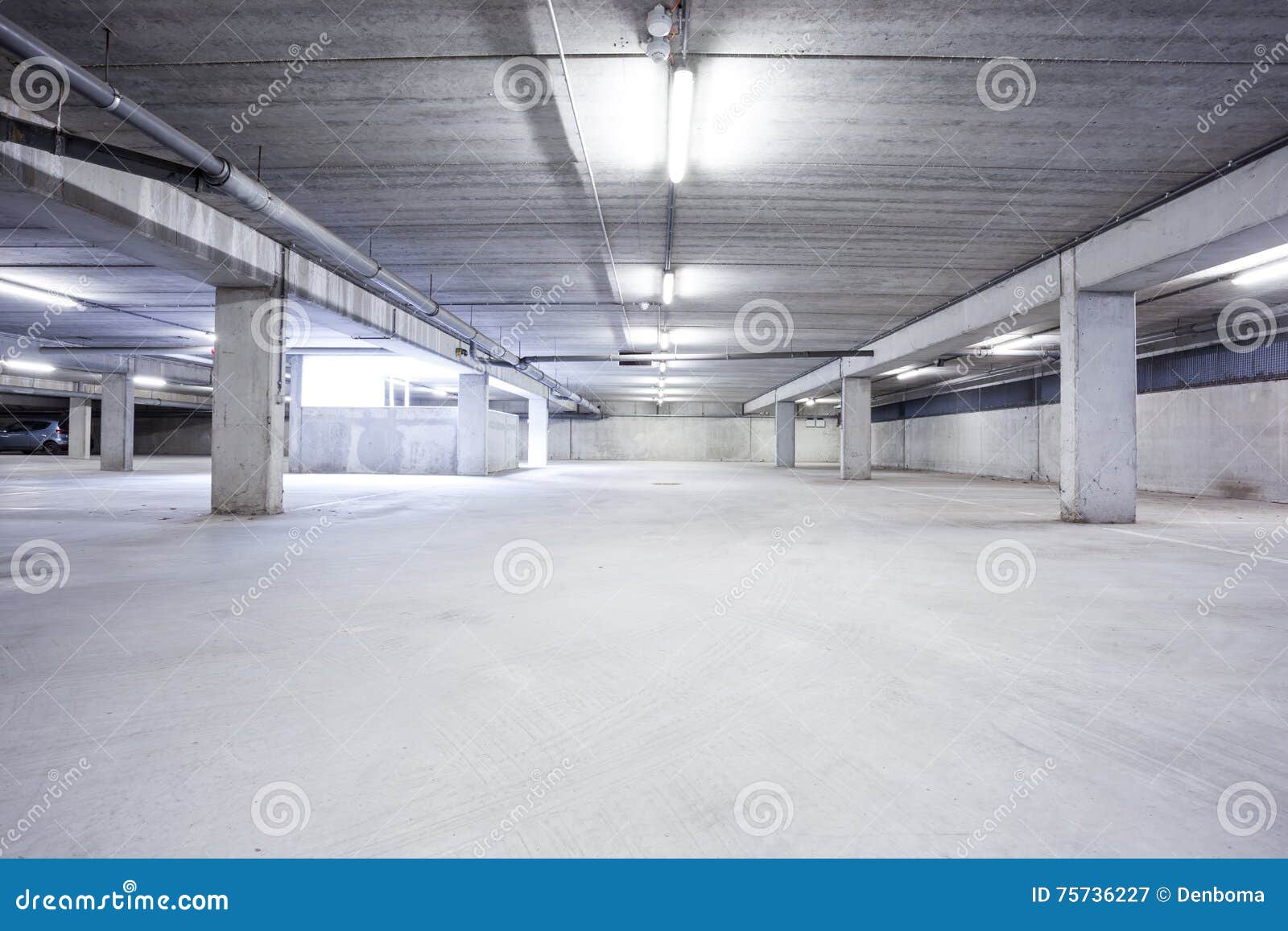 An underground garage stock image. Image of interior - 75736227