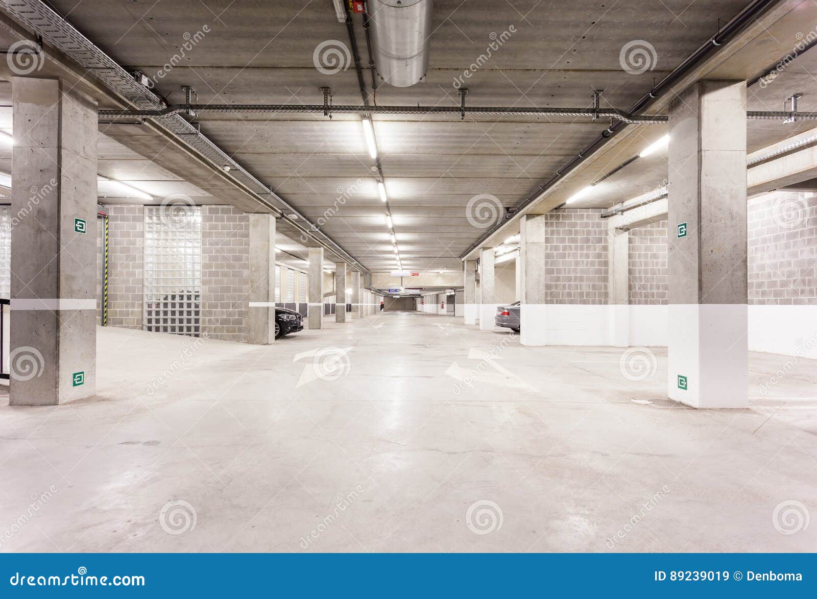 An underground garage stock image. Image of mall, transport - 89239019