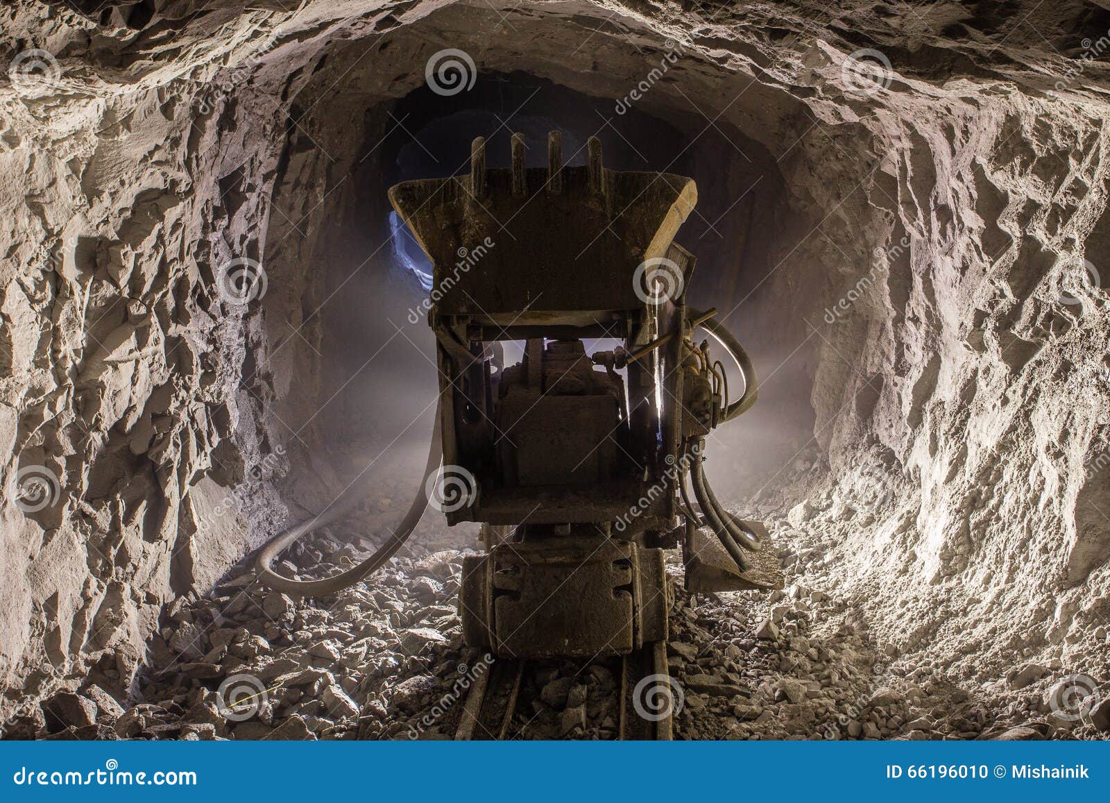 Underground Gold Mine Ore Loading Machine Stock Photo - Image of ural ...