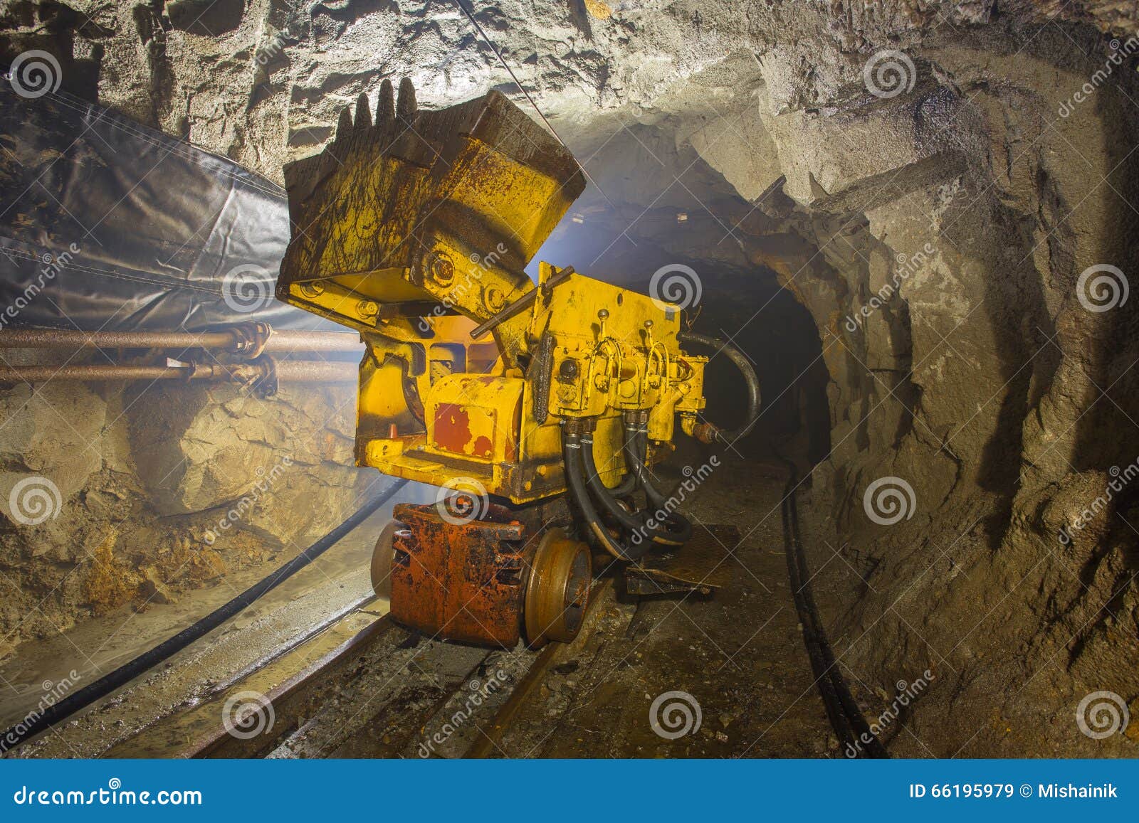 Underground Gold Mine Ore Loading Machine Stock Image - Image of ...
