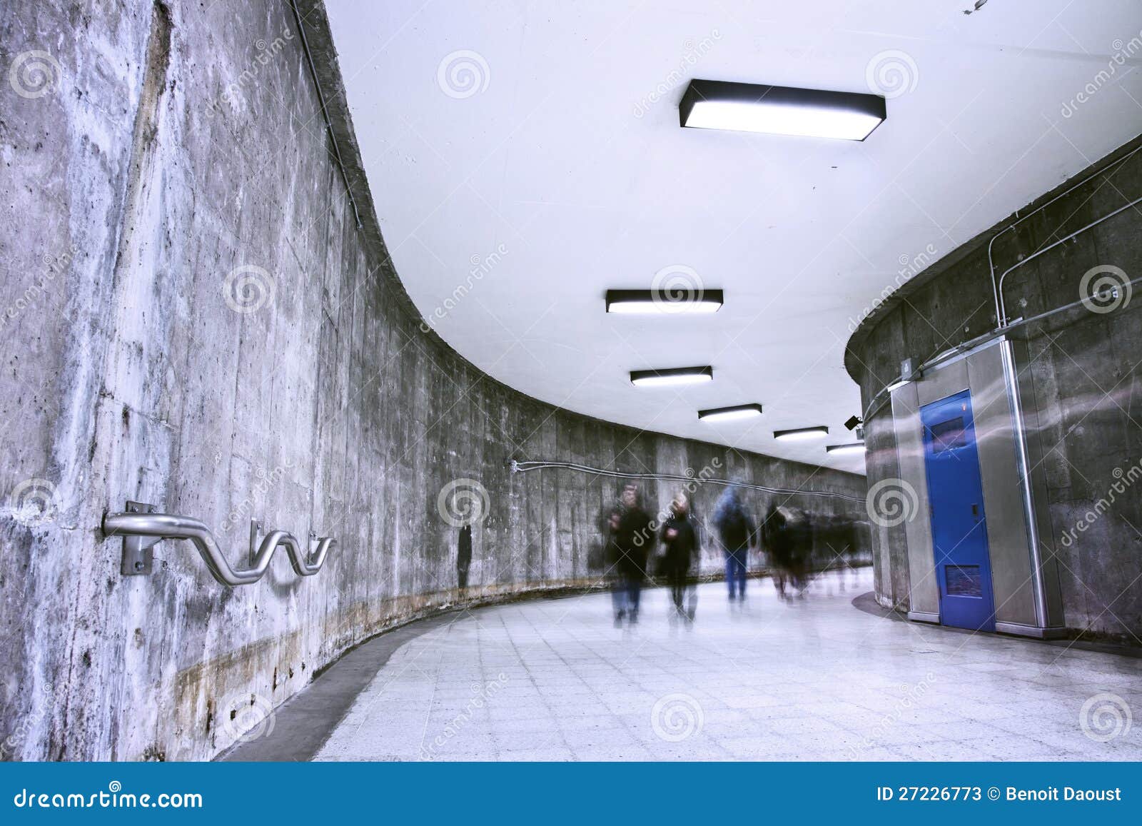 Underground Grunge Metro Corridor - Rush Hour Stock Image - Image of ...