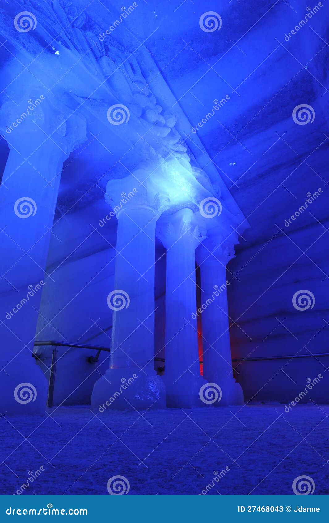 Underground Ice World in Blue Light Stock Image - Image of light, color ...