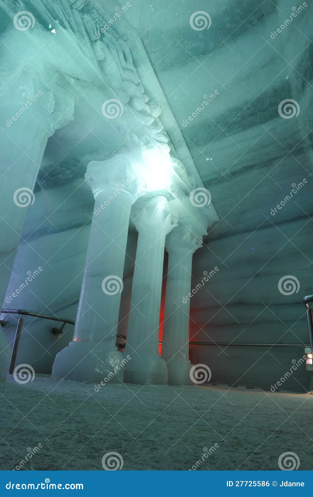 Underground Ice World in Turquoise Light Editorial Photo - Image of ...