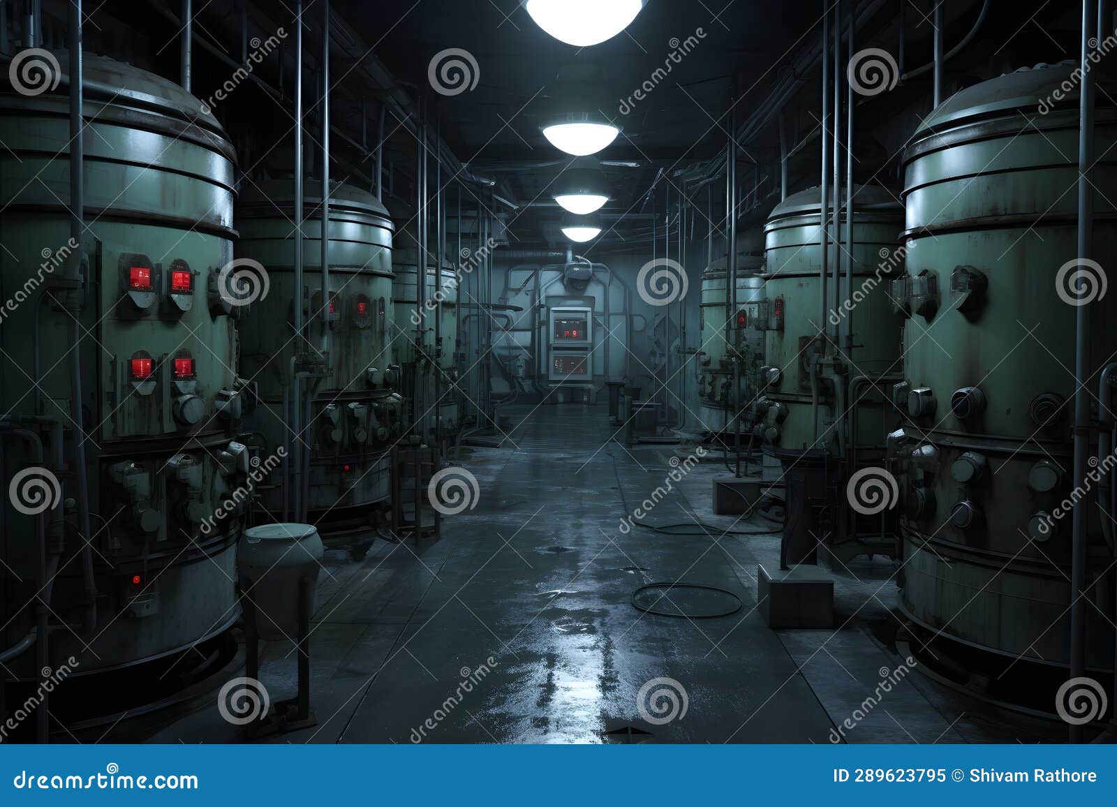 Underground Lab of Chemical Industry. AI Generated Stock Illustration ...