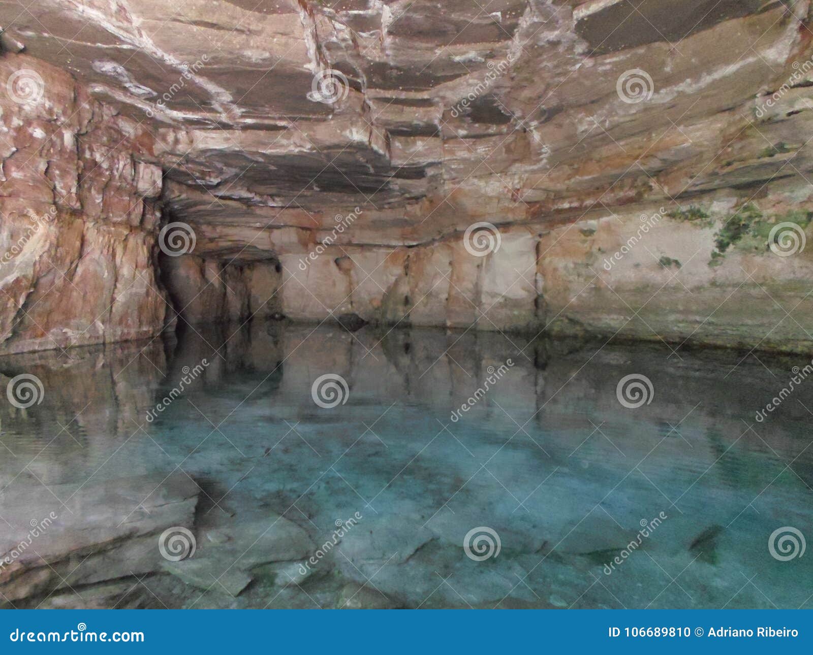 Underground lagoon in cave stock photo. Image of waters - 106689810