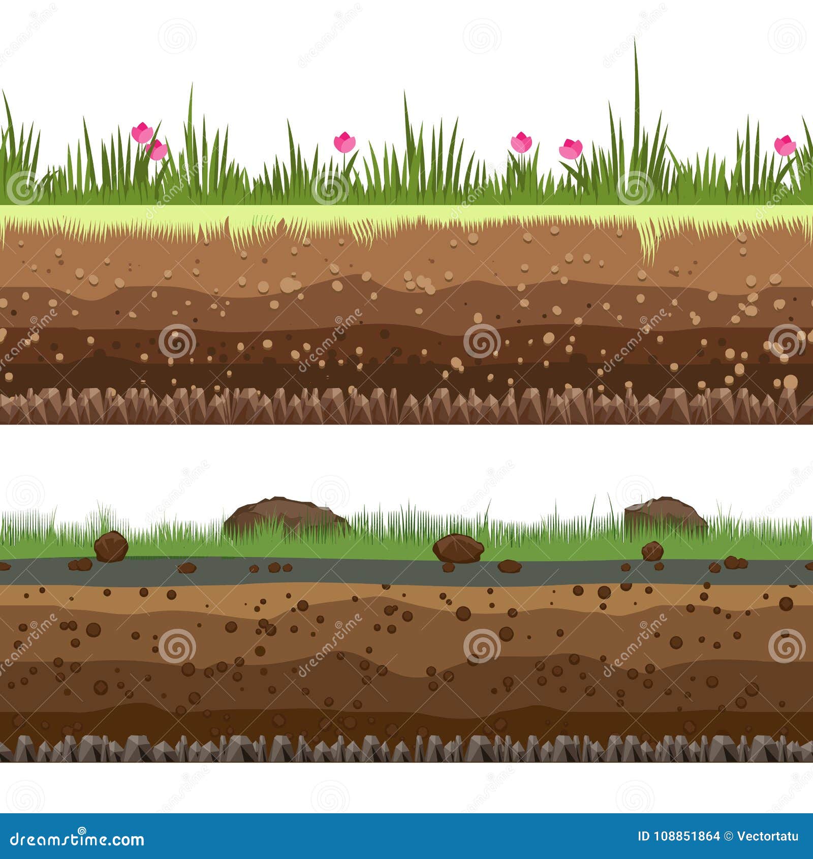 Underground Layers Seamless Background Stock Vector - Illustration of ...