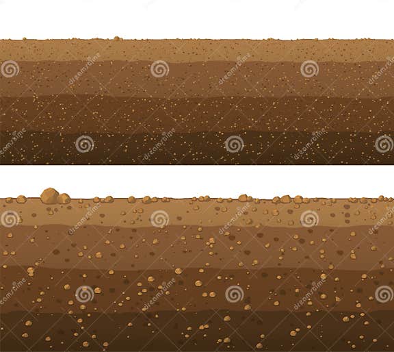 Underground Layers of Earth, Seamless Ground Surface Design. Stock ...