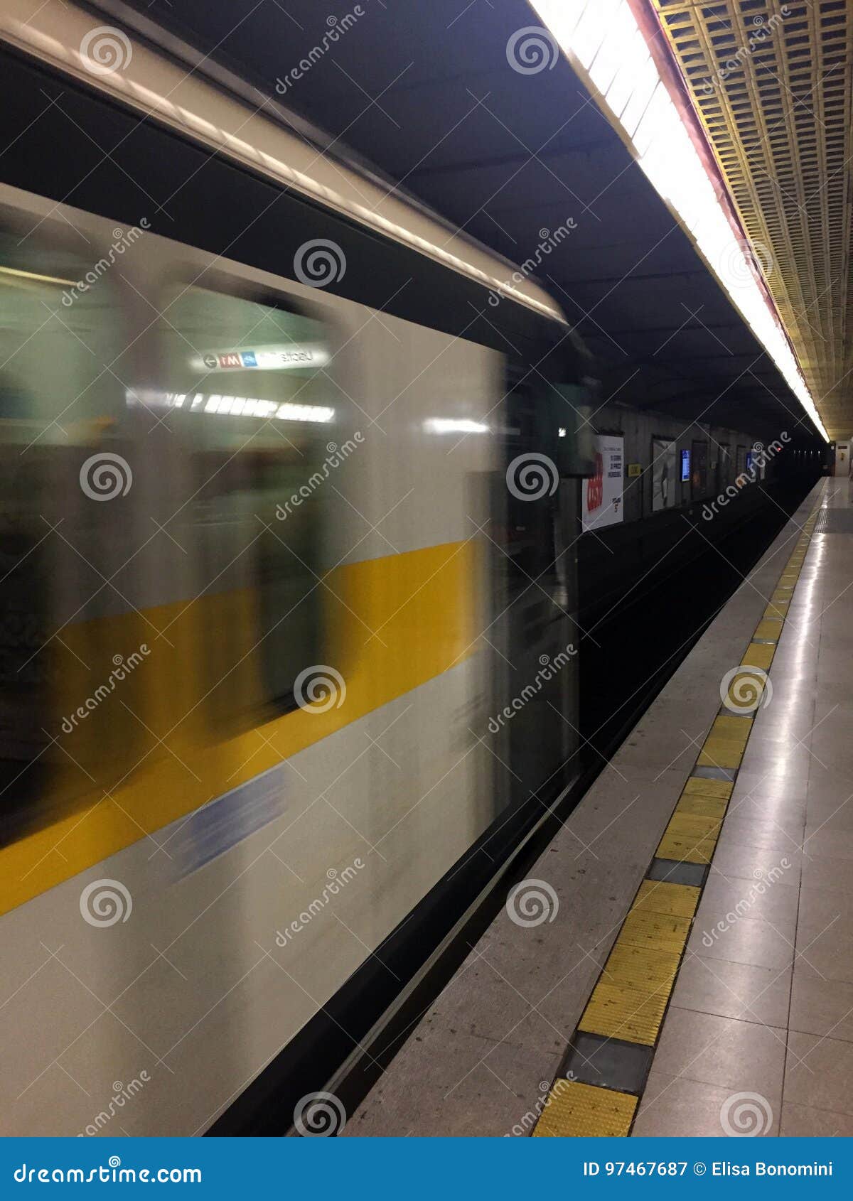 Underground, leaving train stock image. Image of central - 97467687
