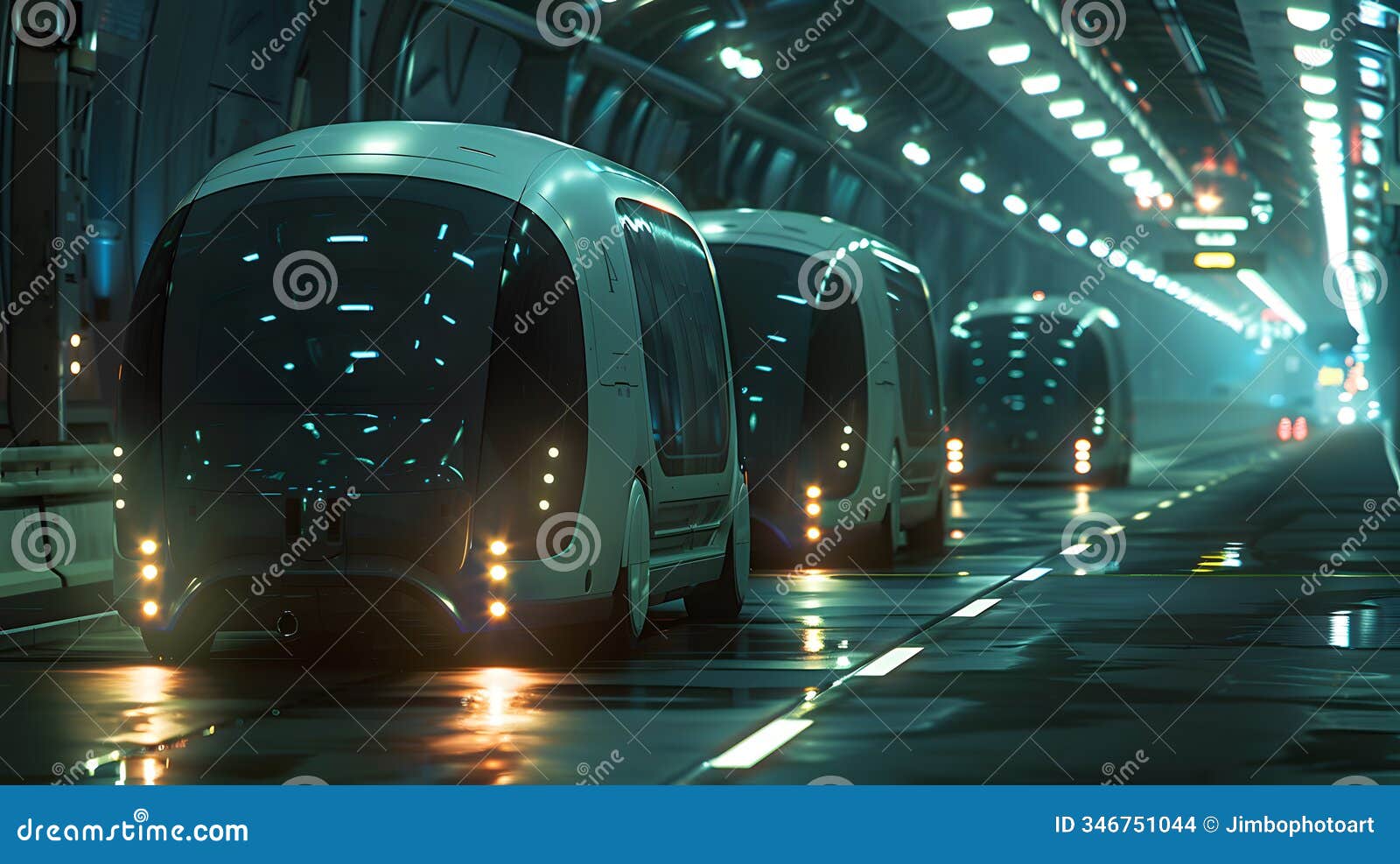 Underground Logistics Tunnels City with Advanced Stock Illustration ...