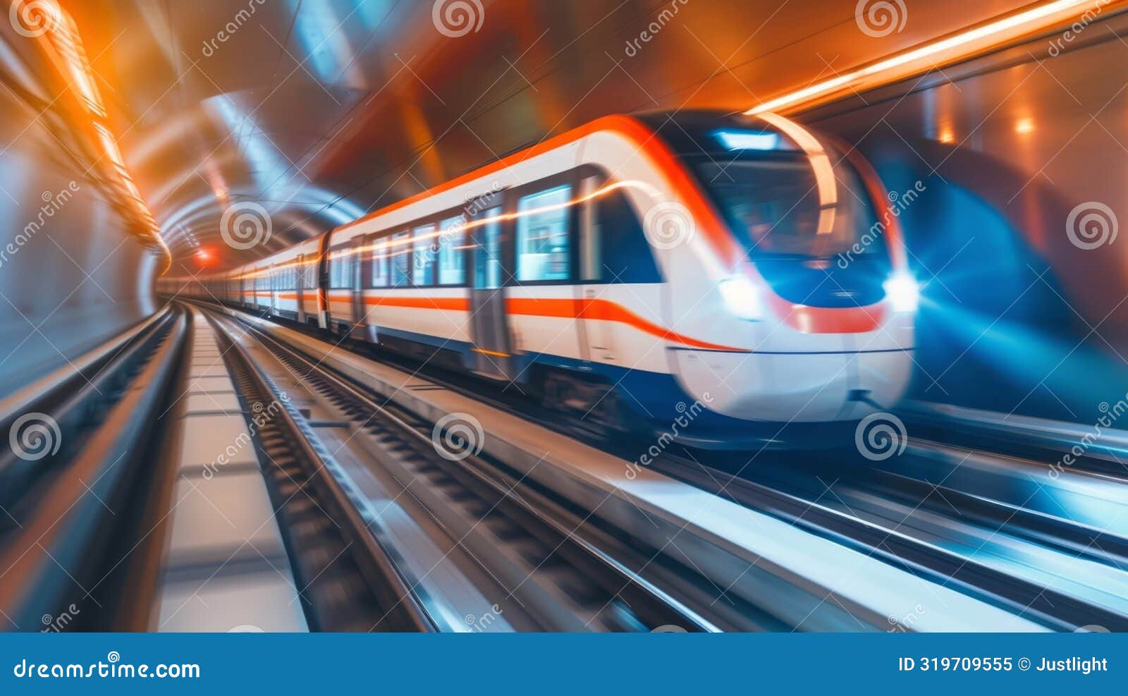 An Underground Maglev Train Connecting Various Underground Cities ...