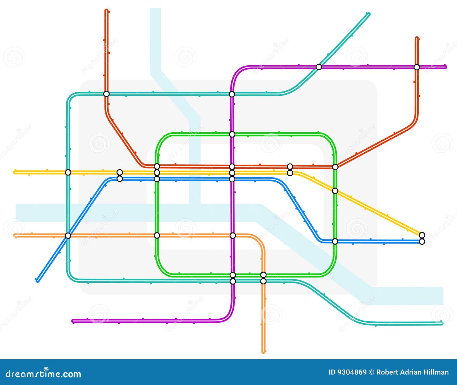 Underground map stock vector. Illustration of underground - 9304869