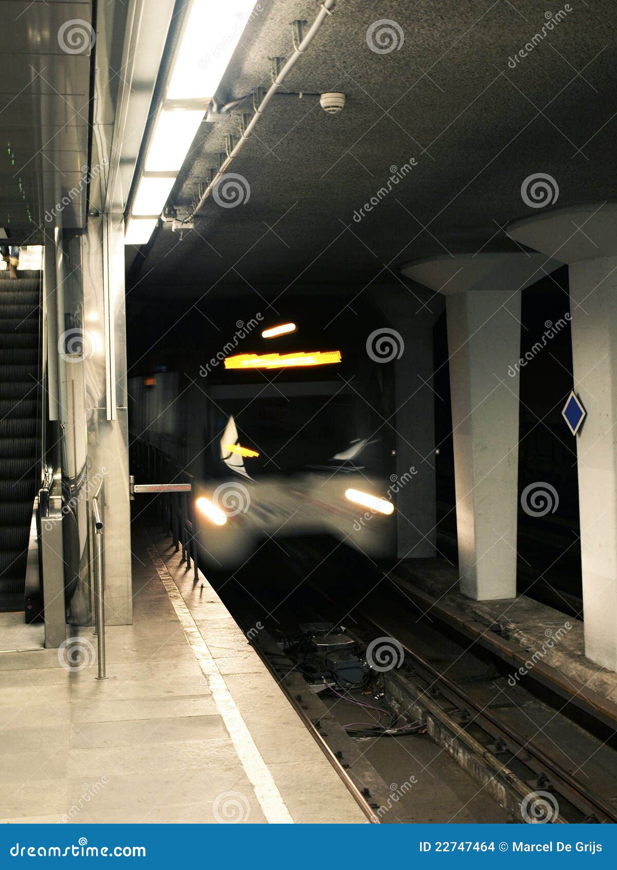 Underground Metro Train Interior - Modern Subway Royalty-Free Stock ...