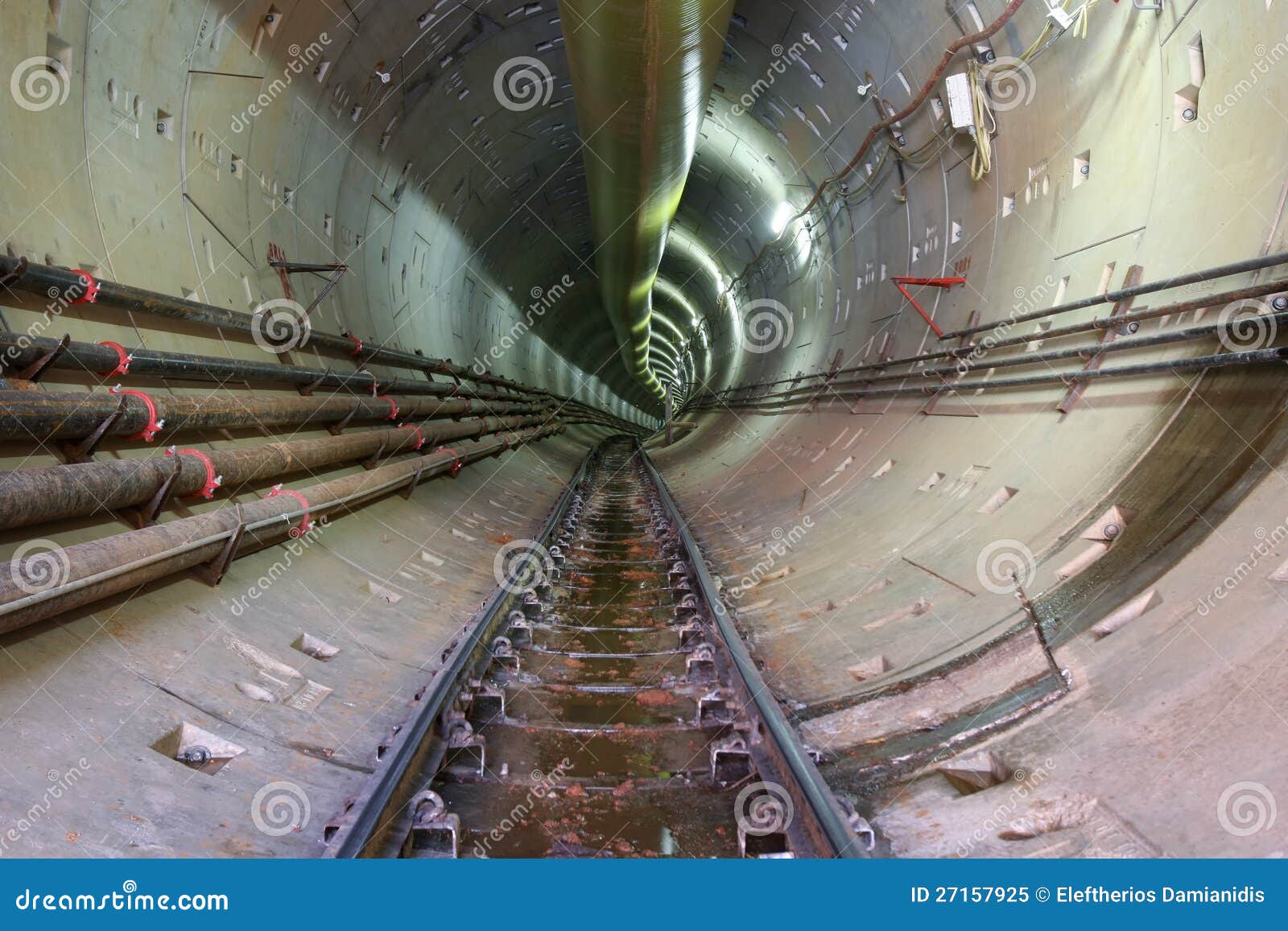 Underground metro line stock image. Image of blur, space - 27157925
