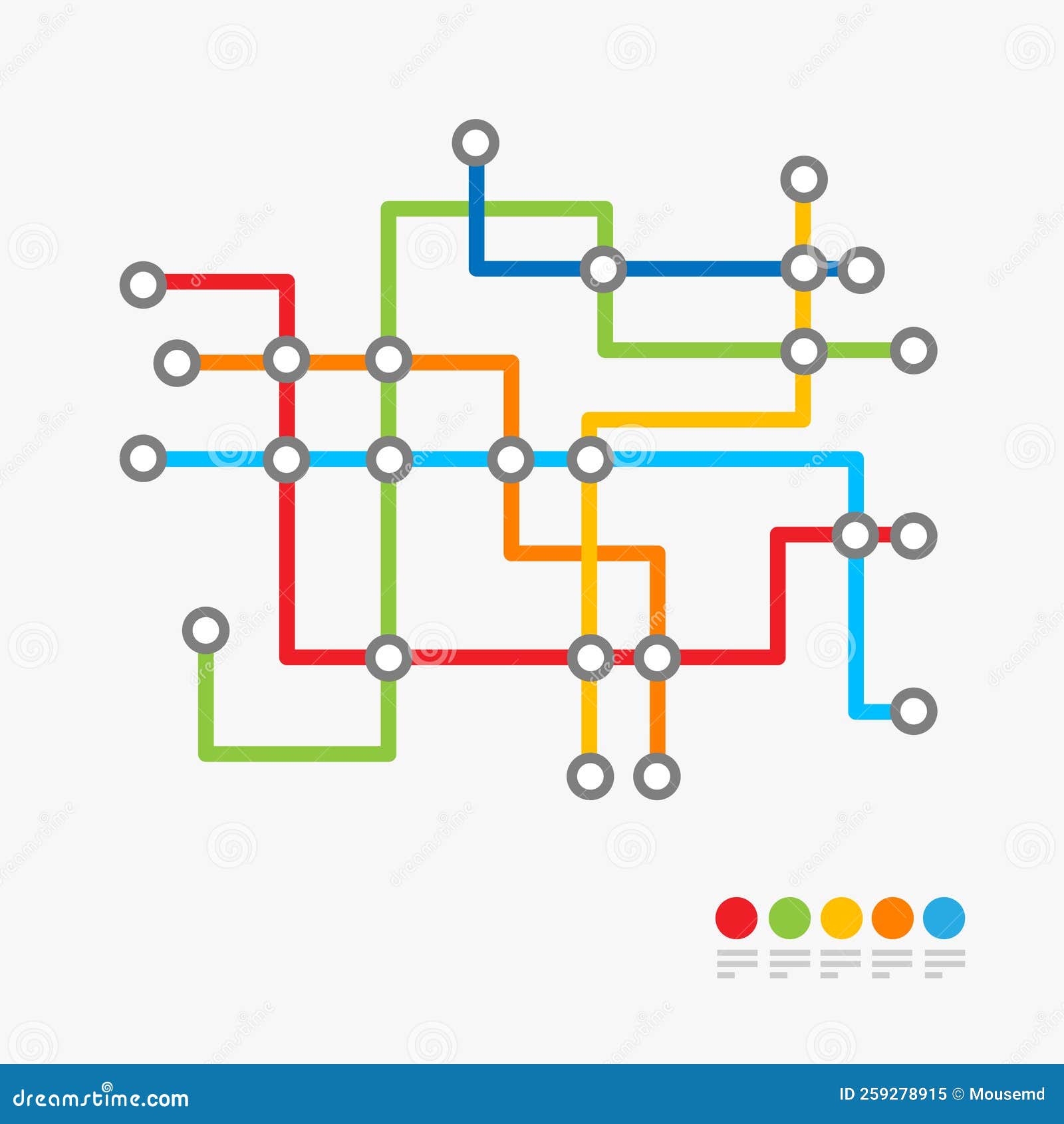 Underground Metro Map or Subway Transportation Scheme. Vector Stock ...
