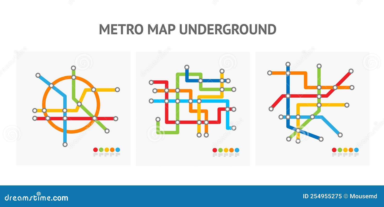 Underground Metro Map Tiny Icon Set. Vector Stock Vector - Illustration ...