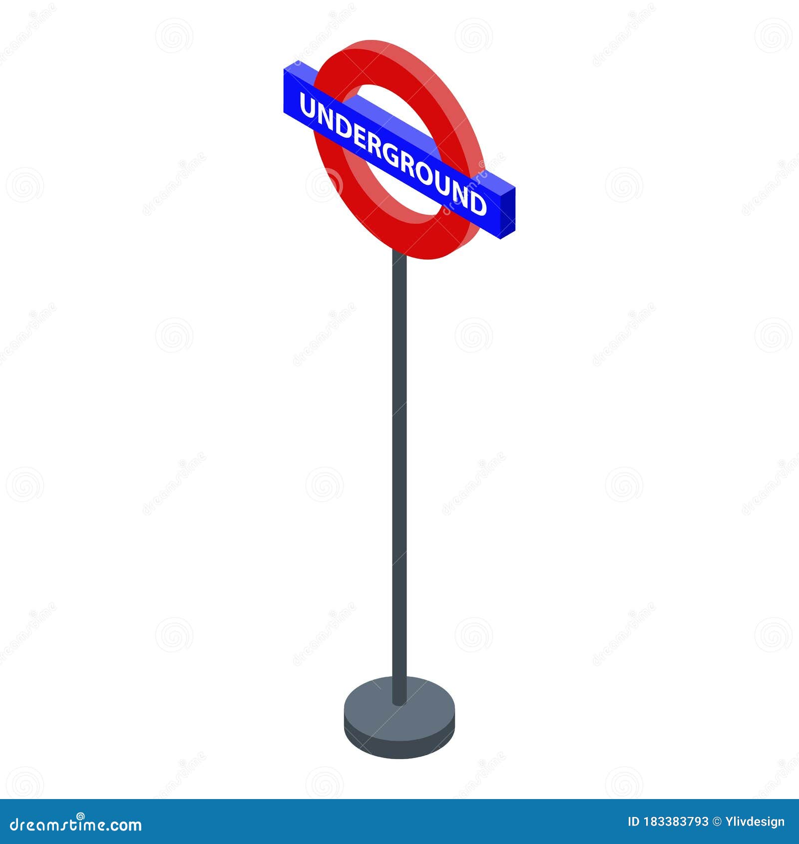 Underground Metro Sign Icon, Isometric Style Editorial Stock Photo ...
