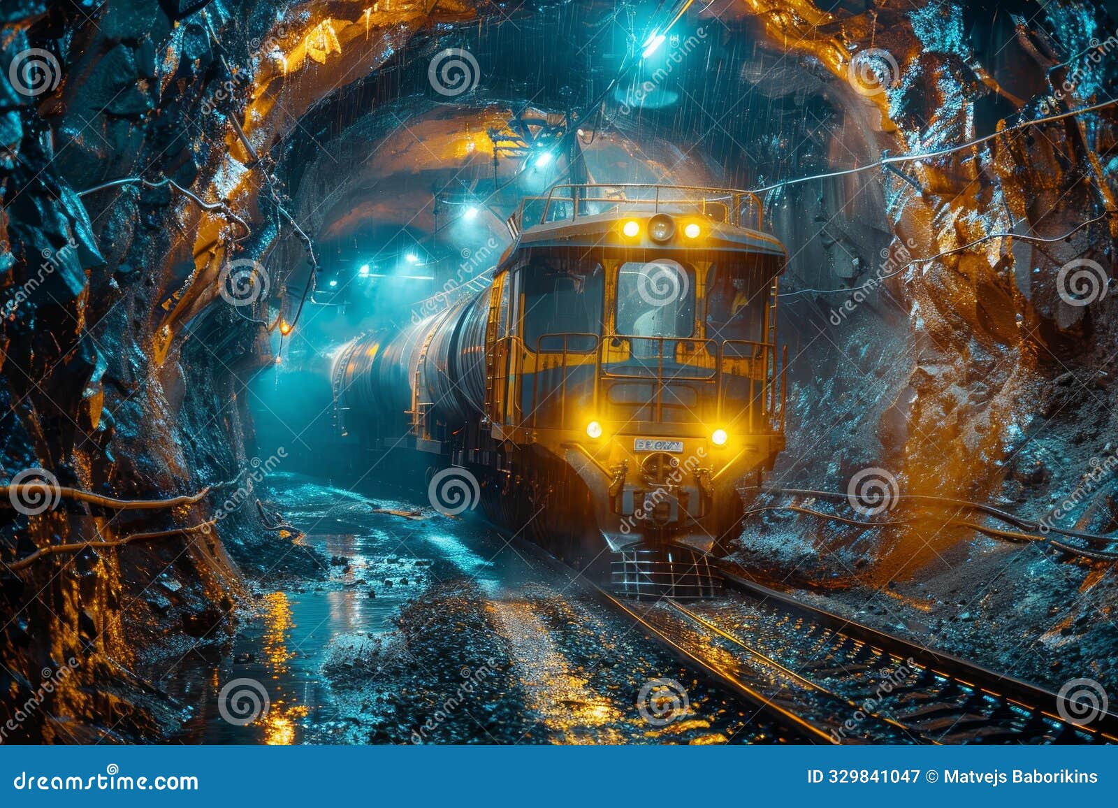 Underground Mine Railway System for Ore Transport with Mine Trolley in ...