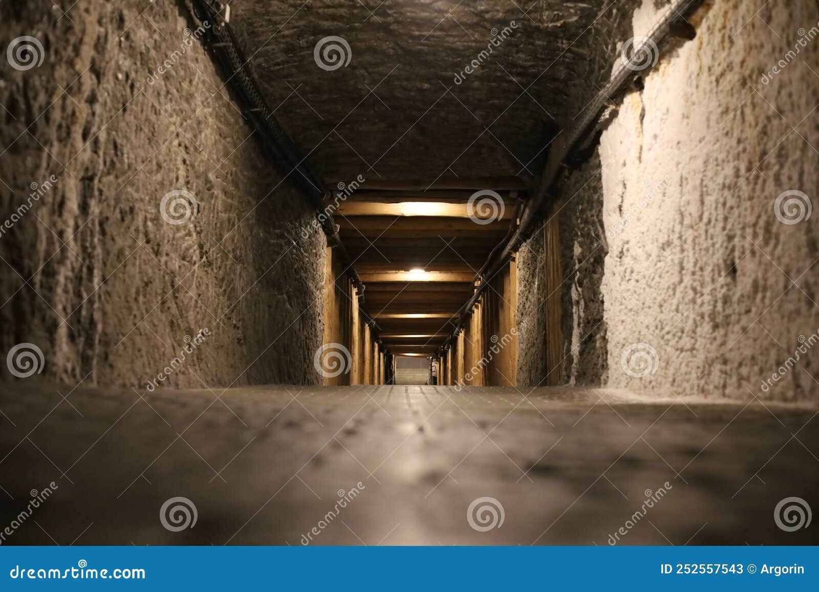 Underground Mine Site for Salt Mining Stock Image - Image of deposit ...