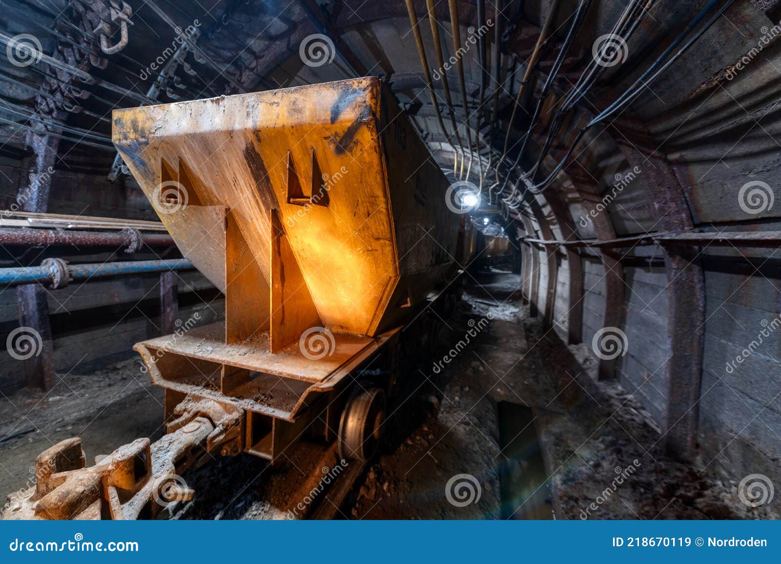 Underground Mine. Underground Railway for Transporting Ore Stock Image ...