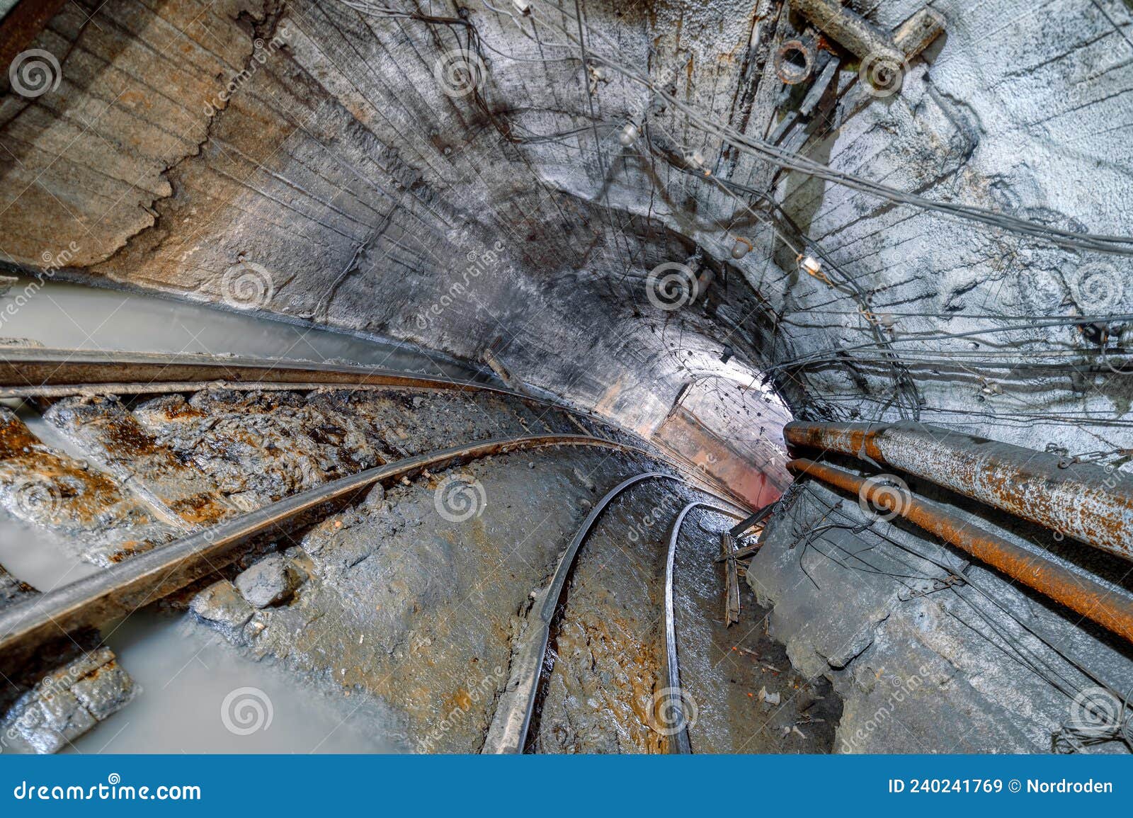Underground Mine. Underground Railway for Transporting Ore Stock Image ...