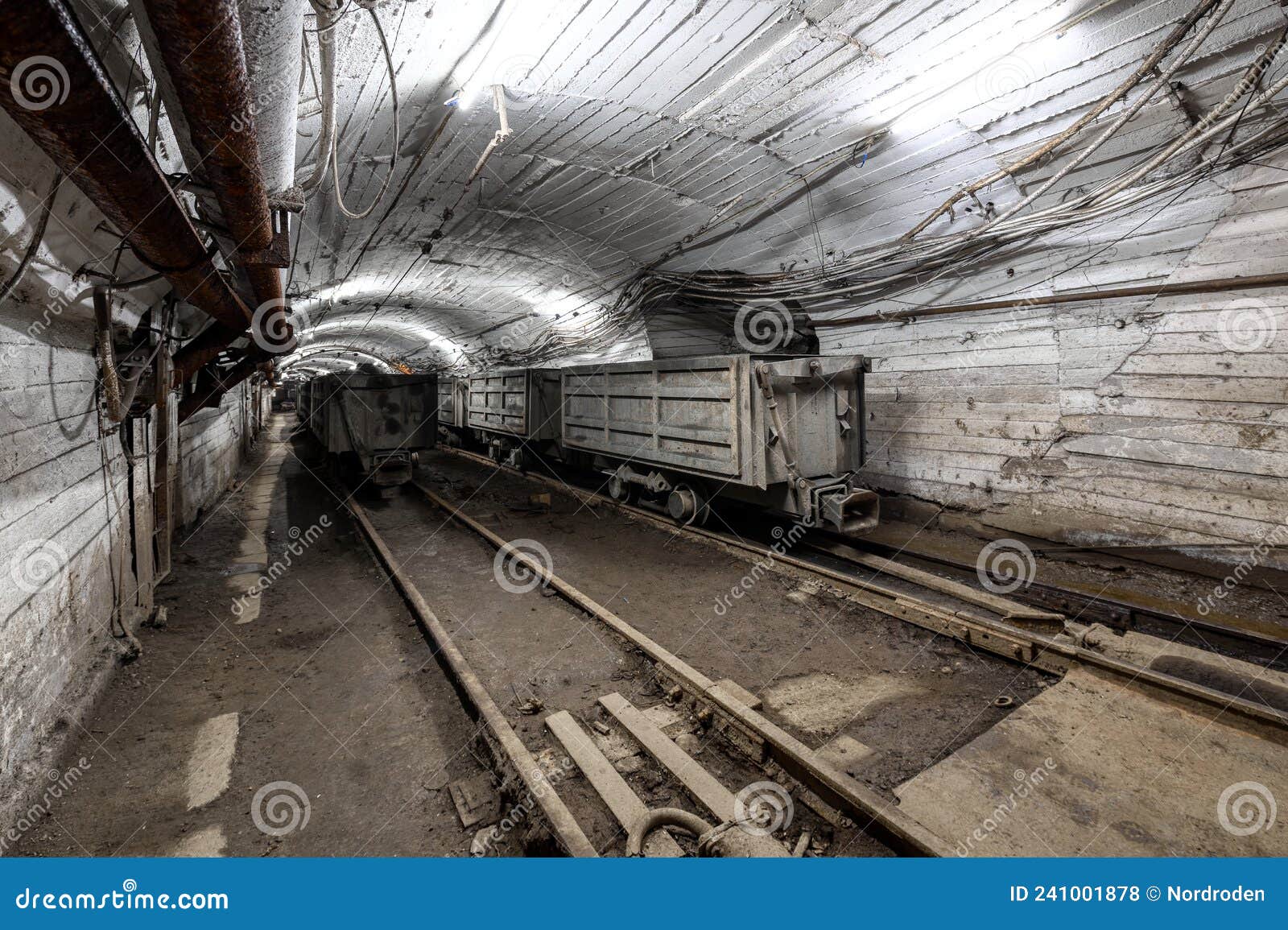 Underground Mine. Underground Railway for Transporting Ore Stock Photo ...