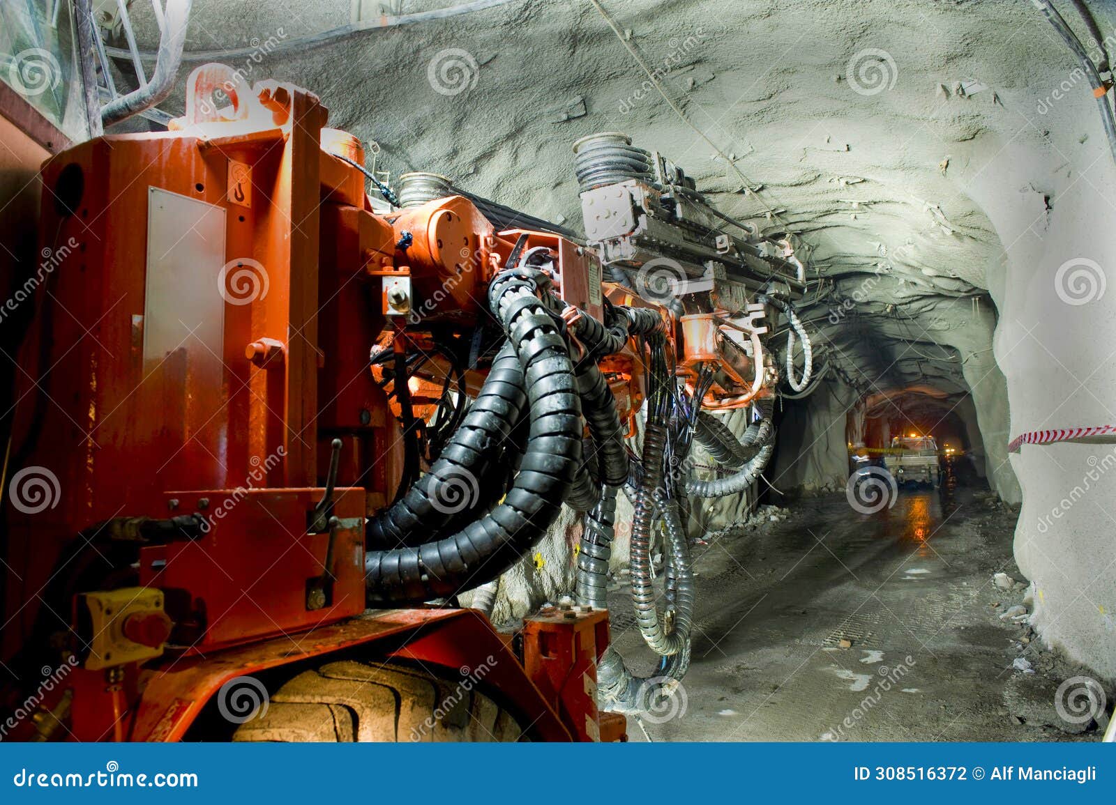Underground Mining Equipment. Stock Photo - Image of tunnels, elements ...