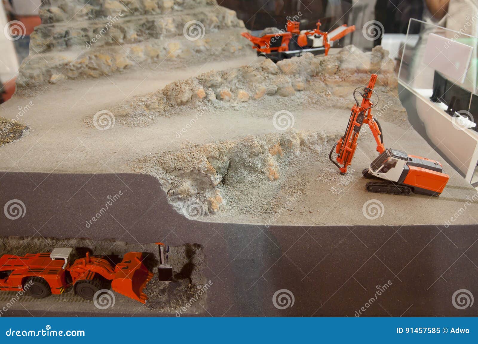 Underground Mining Mini Model Stock Image - Image of equipment ...
